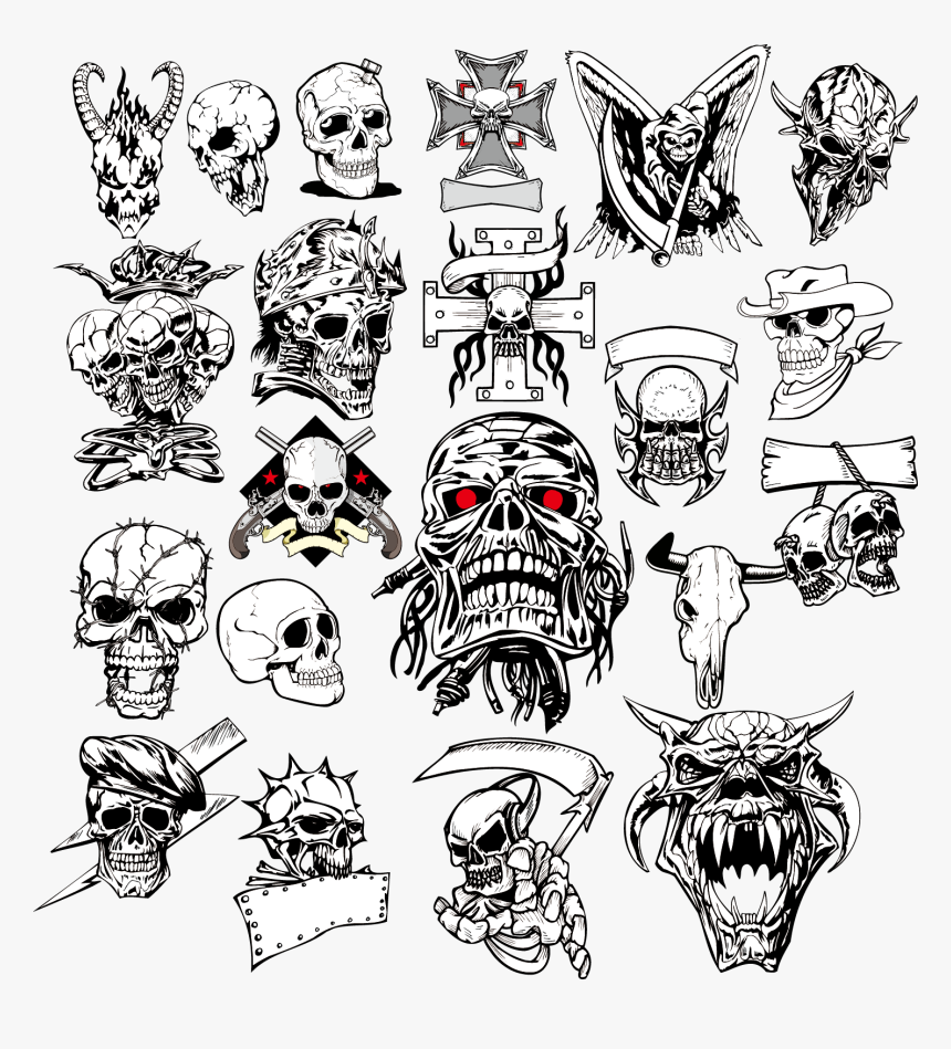 Horror Skull Vector, HD Png Download , Transparent Png Image - PNGitem