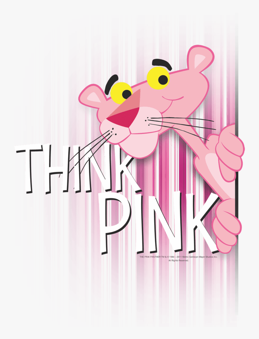 Pink Panther Think Pink Men S Regular Fit T-shirt - Pink Panther, HD ...
