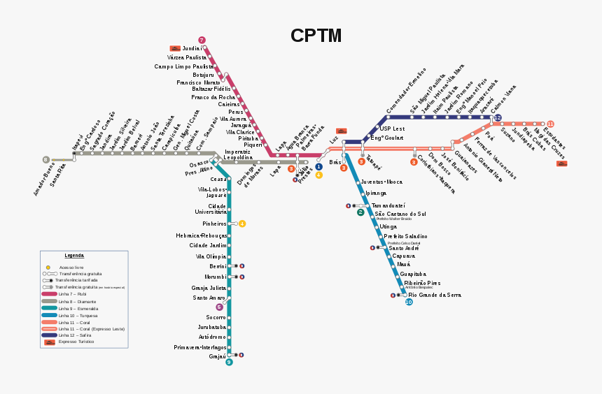 Transparent Linhas Png - Linha De Trem Cptm, Png Download , Transparent ...