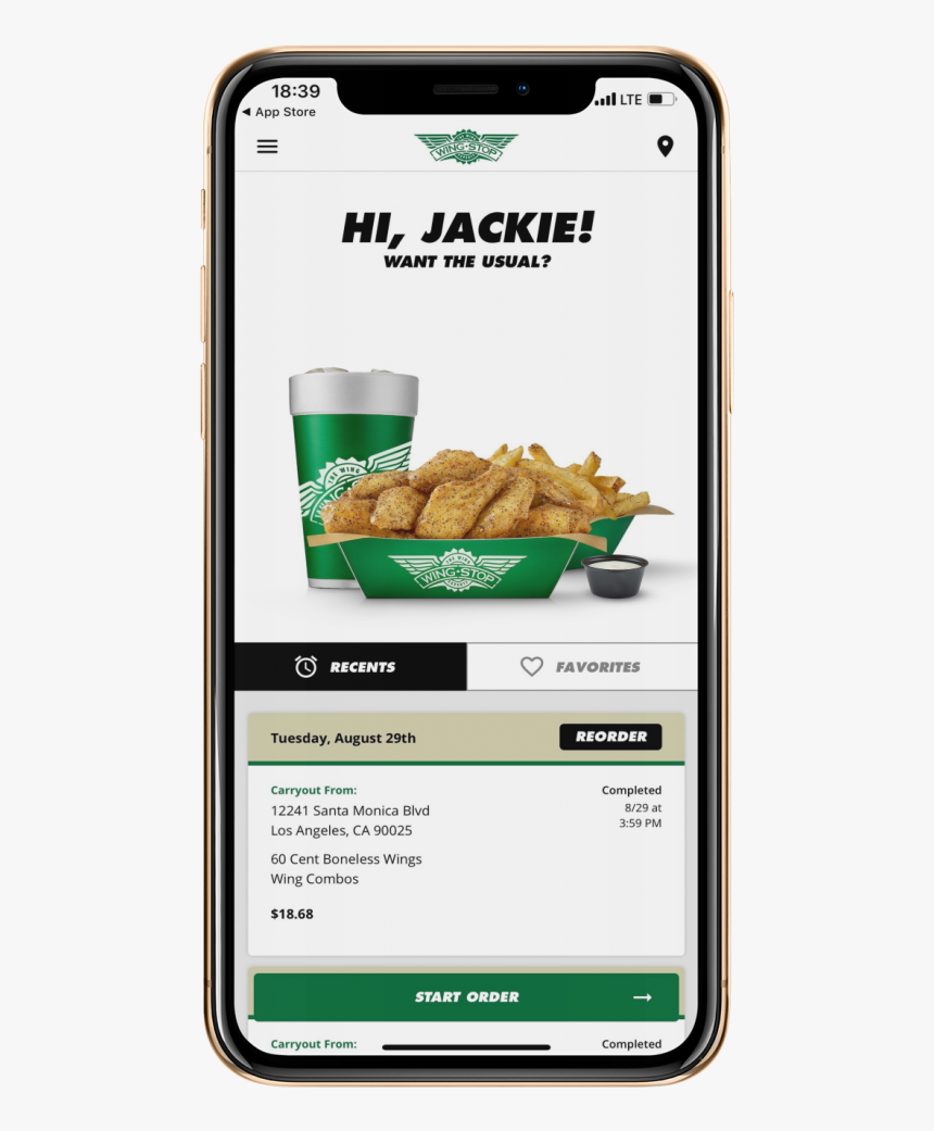 Wingstop Ios - Smartphone, HD Png Download , Transparent Png Image ...