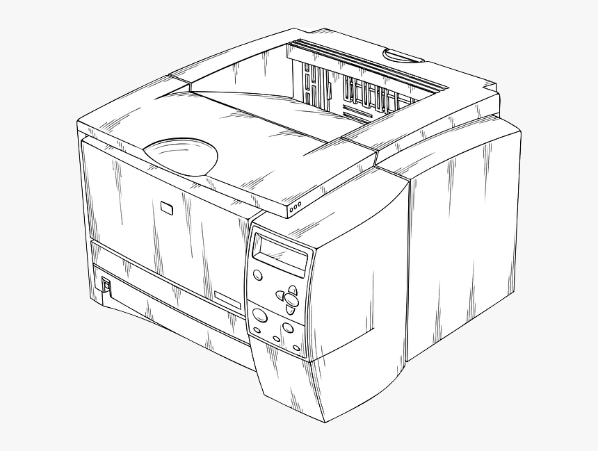 Sketch Of Laser Printer, HD Png Download , Transparent Png Image - PNGitem