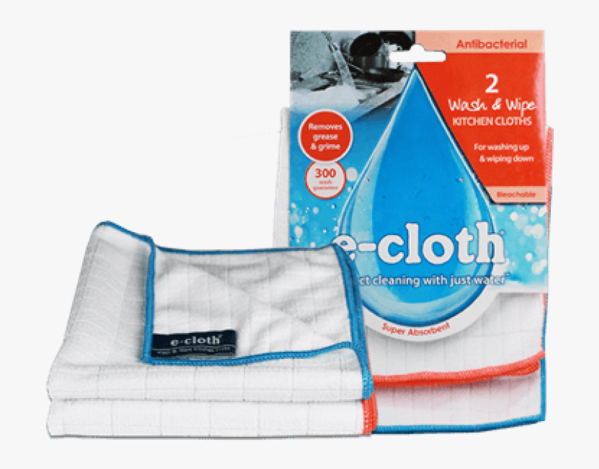 2 Wash & Wipe Kitchen Cloths - E-cloth, HD Png Download , Transparent ...