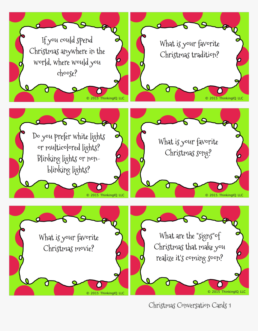 Appropriate Dinner Conversation - Christmas Conversation Starters ...
