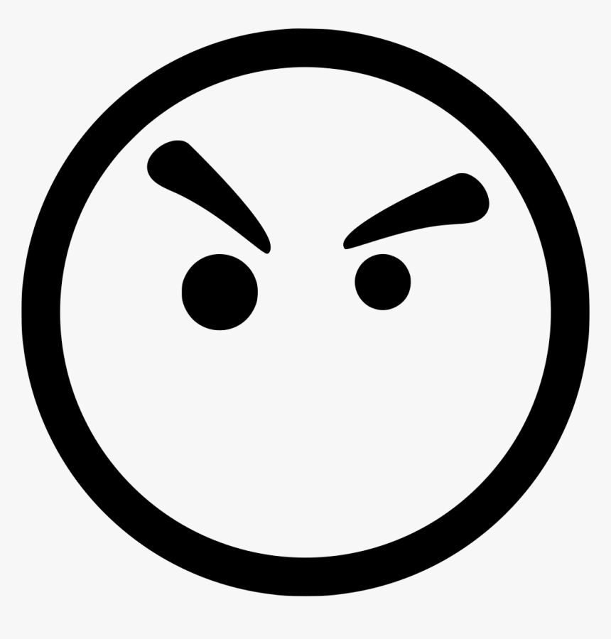 Angry Smiley Face Black And White Clipart , Png Download, Transparent ...