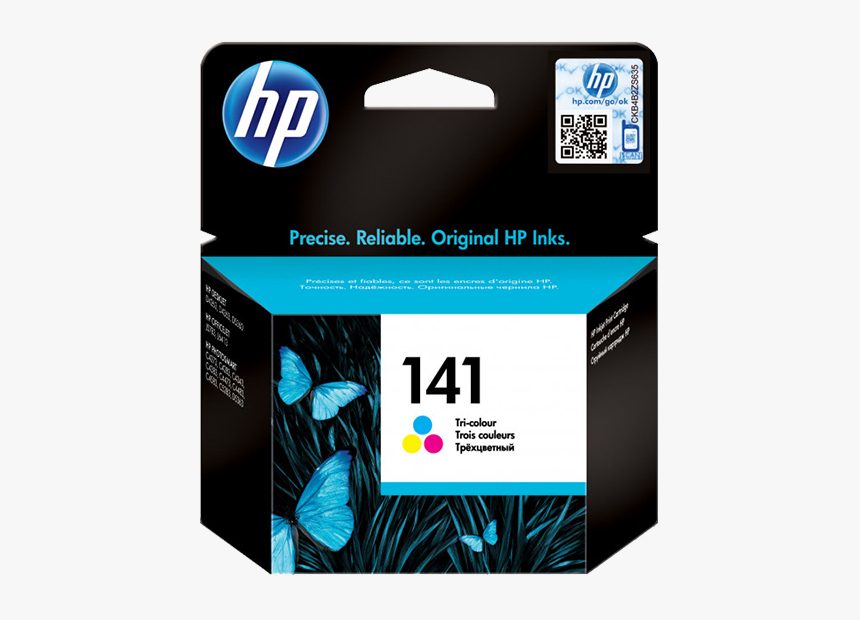 Hp 141 Tri-color Original Ink Cartridge - Hp 134 Ink Cartridge, HD Png ...