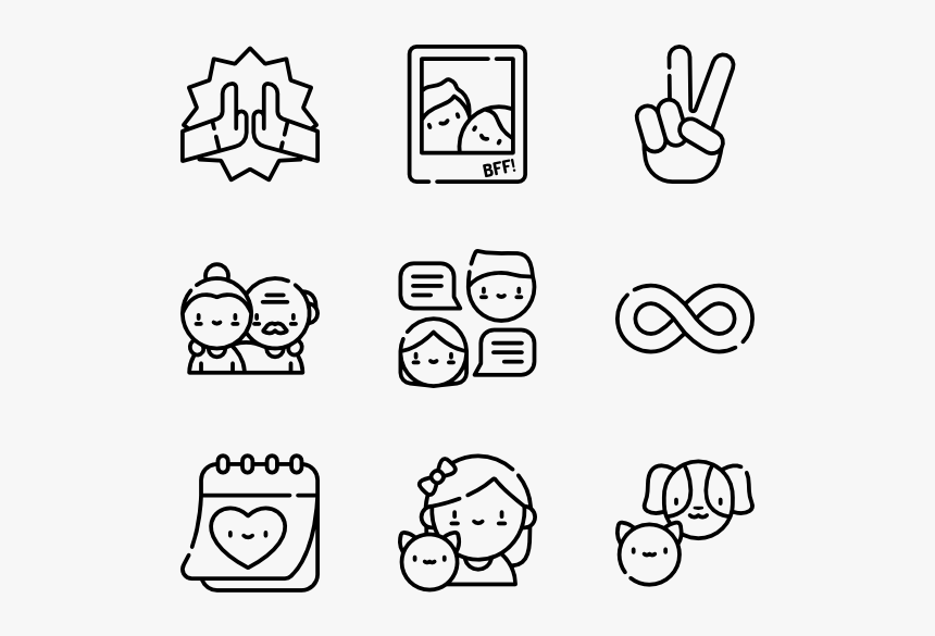 Black And White Cute Png, Transparent Png , Transparent Png Image - PNGitem