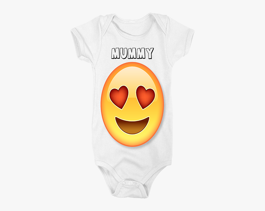 Love Heart Emoji Customised Baby Grow - Smiley, HD Png Download ...