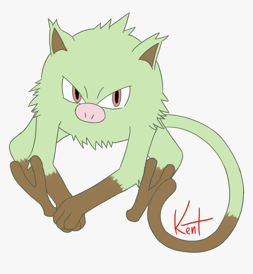 Shiny Mankey - Cartoon, HD Png Download , Transparent Png Image - PNGitem