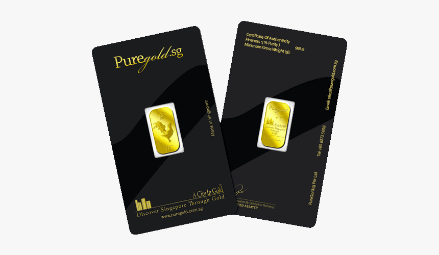 Gold Numis Puregold Year Of The Rooster Gold Bar - Sentosa Merlion Gold ...