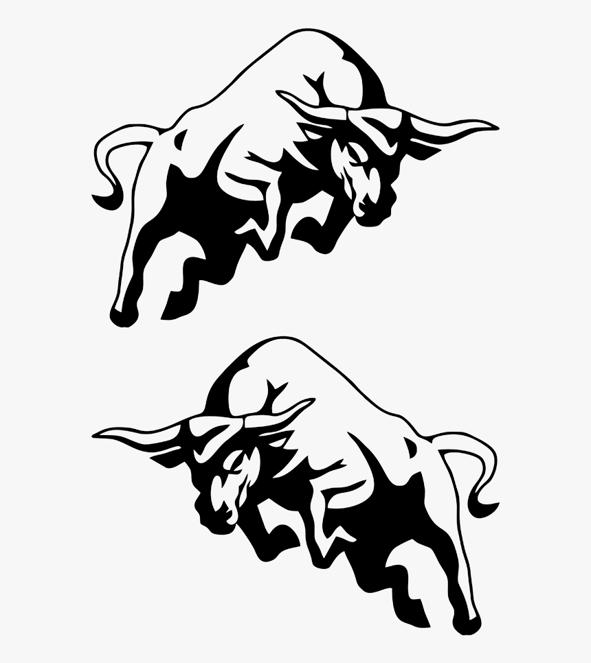 Charging Bull Cattle Clip Art - Transparent Bull Logo, HD Png Download ...