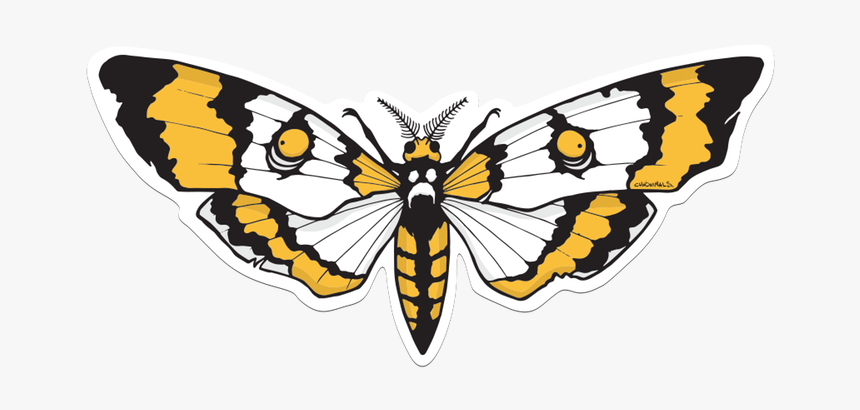 Goth Moth Sticker - American Painted Lady, HD Png Download ...
