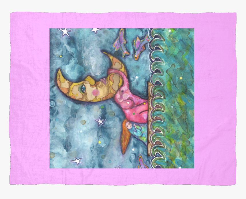 Moon Man Slumber Fleece Blanket - Patchwork, HD Png Download ...