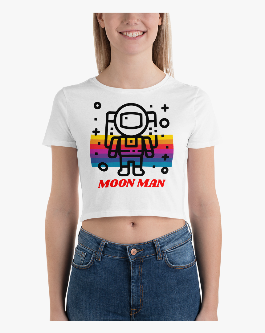 Moon Man Crop Tee - T-shirt, HD Png Download , Transparent Png Image ...