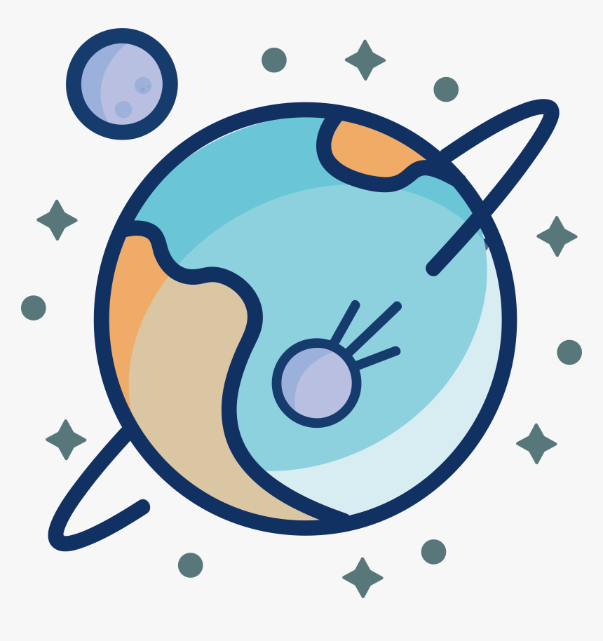 Illustration Flat Planet Minimalist Png And Vector - Planets ...