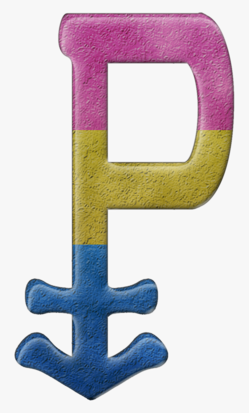 Pansexual Pride “p” Symbol In Matching Pride Flag Colors - Lgbt P ...