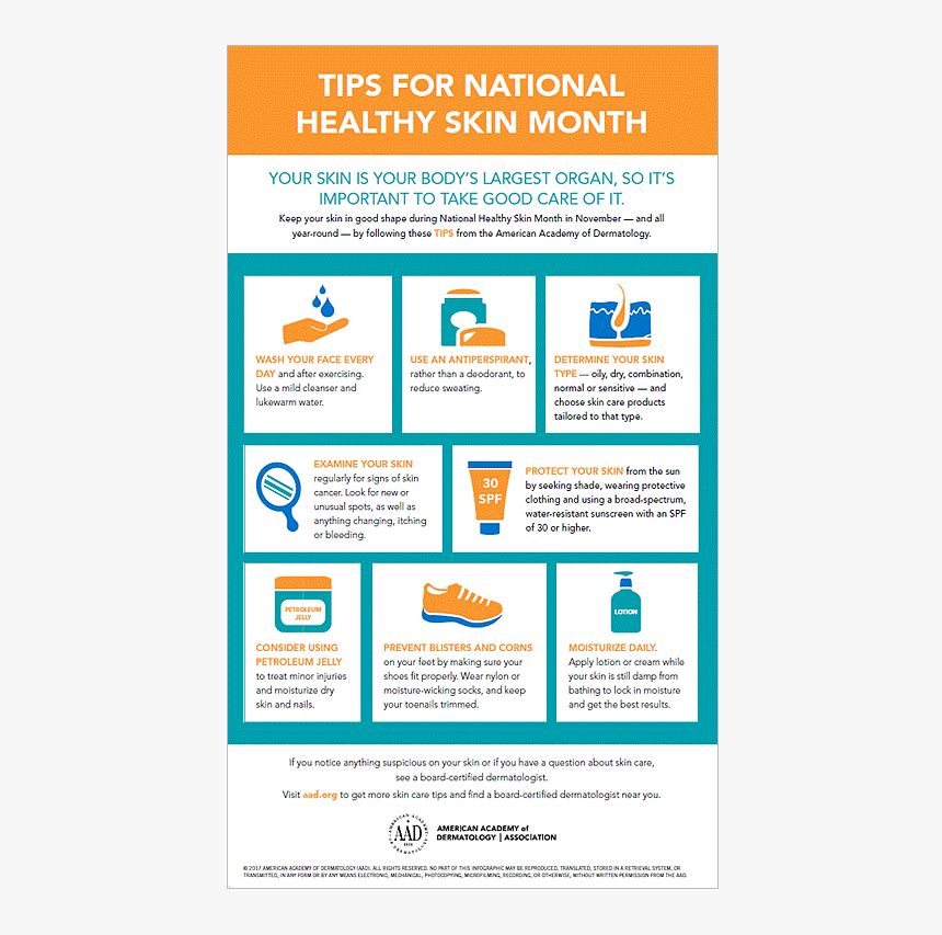 Tips For National Healthy Skin Month, HD Png Download , Transparent Png ...