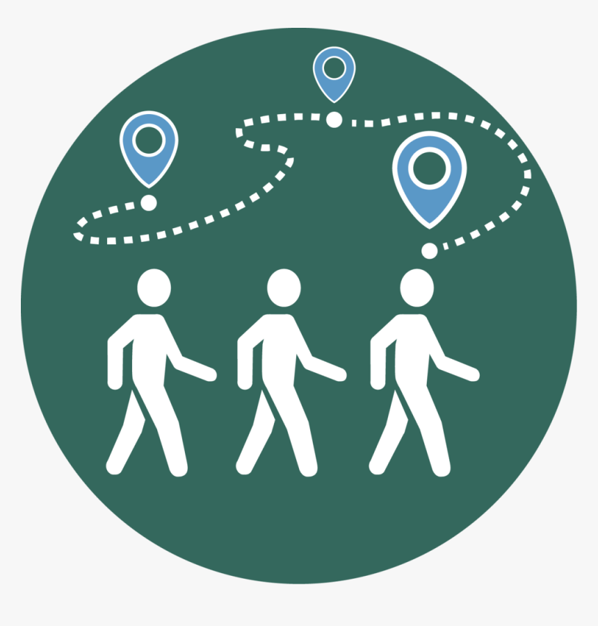 Icons Walking Tour - Walk Together Icon Png, Transparent Png ...