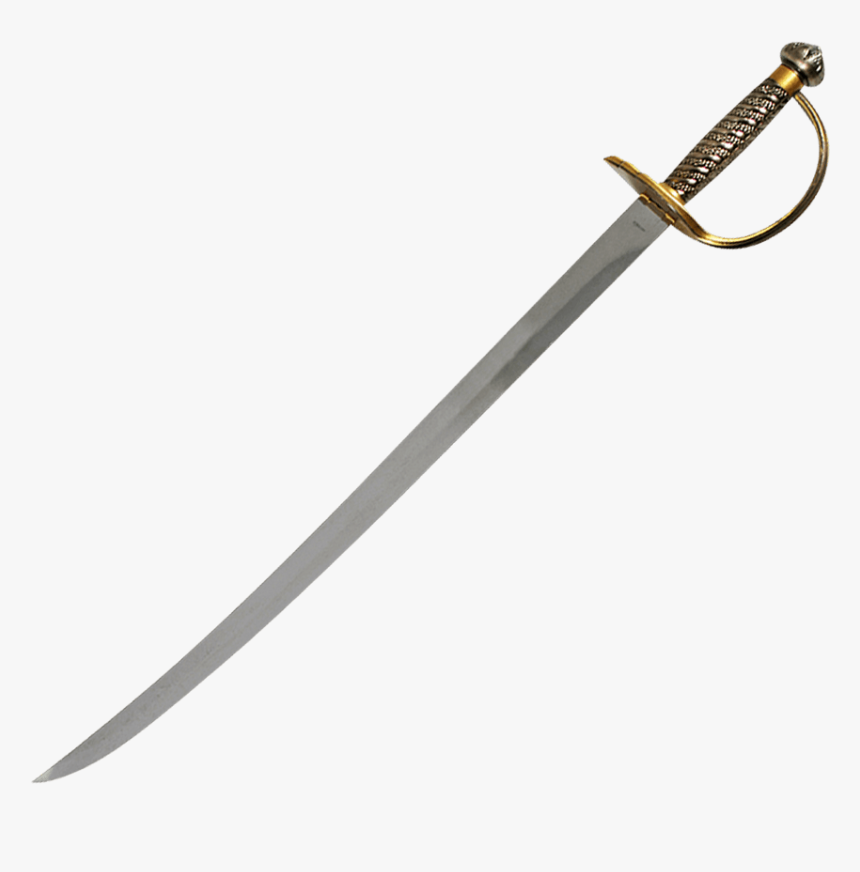 Brass Hilt Caribbean Pirate Sword - Long Sword, HD Png Download ...