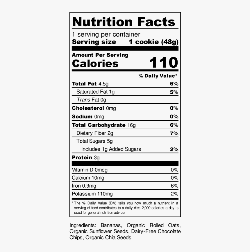 Sunny Chocolate Chip Breakfast Cookie - Sukrin Clear Fiber Syrup, HD ...