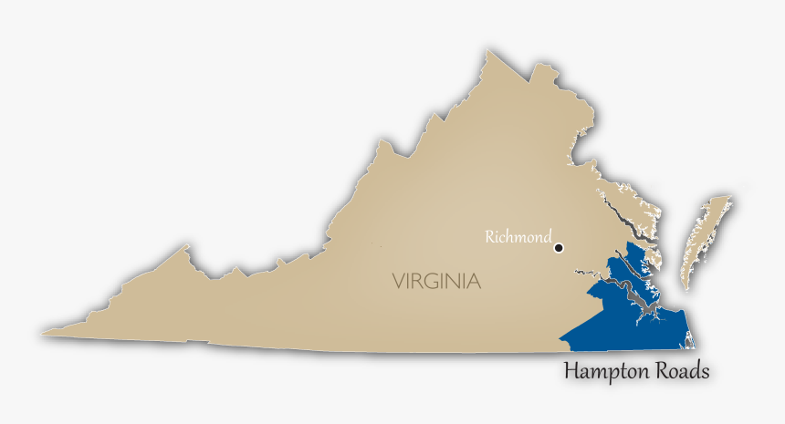 Hampton Roads Location Map - Hampton Roads Located On A Map, HD Png ...