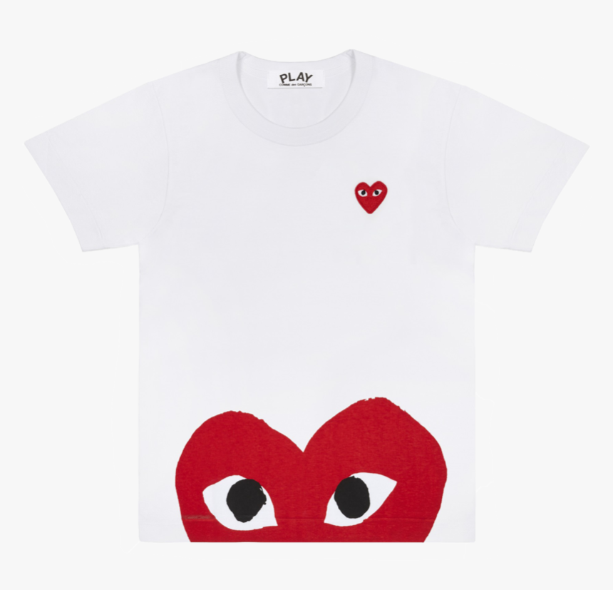 Red Heart - Cdg T Shirt Red Heart, HD Png Download , Transparent Png ...