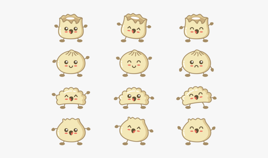 Dumplings Cartoons Vector - Cartoon Dumplings, HD Png Download ...