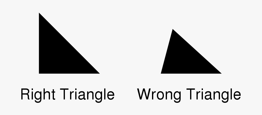 Right And Wrong Triangles - Right Triangle Wrong Triangle, HD Png ...
