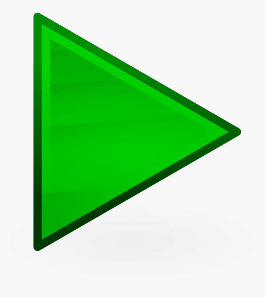 Arrow - Green Triangle No Background, HD Png Download , Transparent Png ...