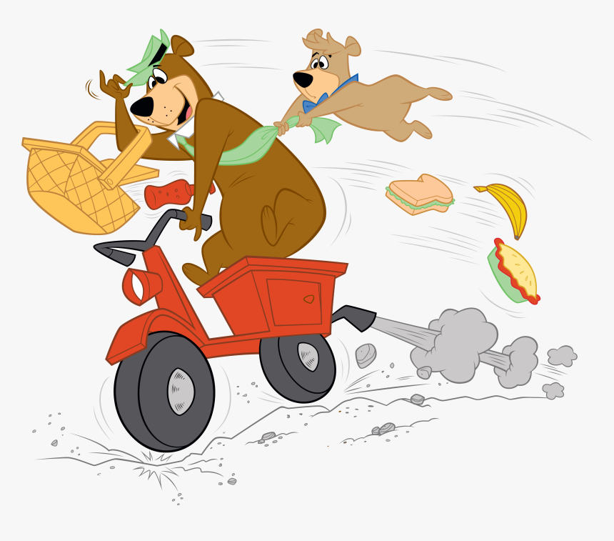 Bear Riding Motorcycle Cartoon, HD Png Download , Transparent Png Image ...