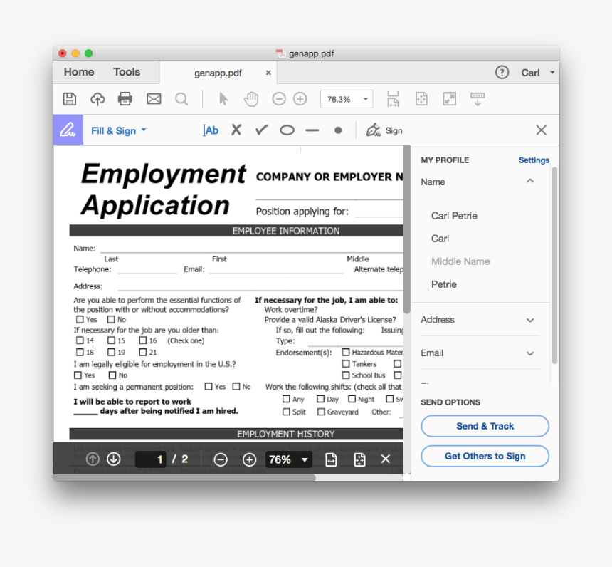 Box - Simple Word Employment Application Template, HD Png Download ...