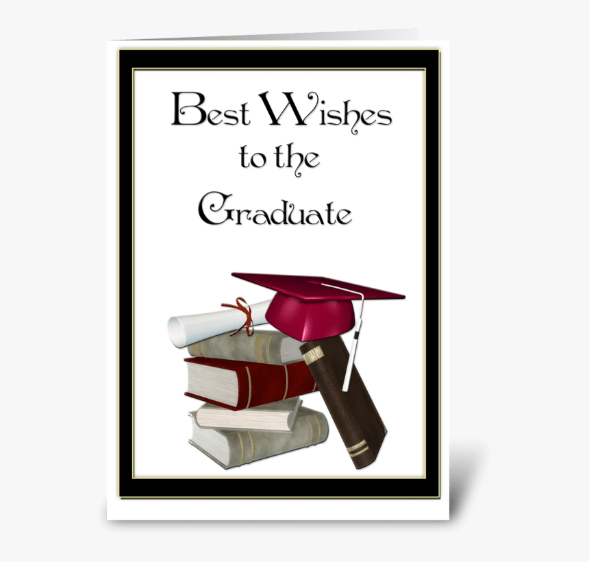 Graduate Congratulations, Books, Red Cap Greeting Card - Poster, HD Png ...