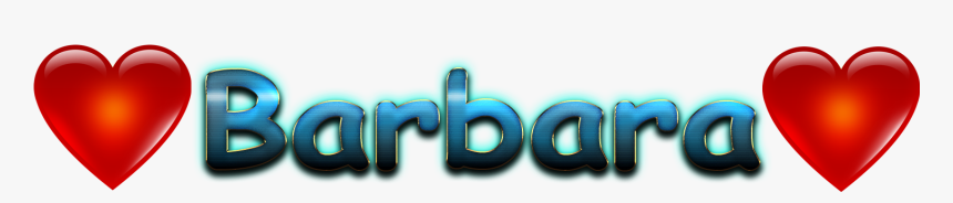 Barbara Love Name Heart Design Png - Barbara Names Logo Png ...