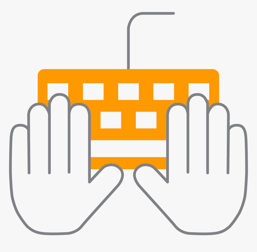 Hands On Keyboard, HD Png Download , Transparent Png Image - PNGitem