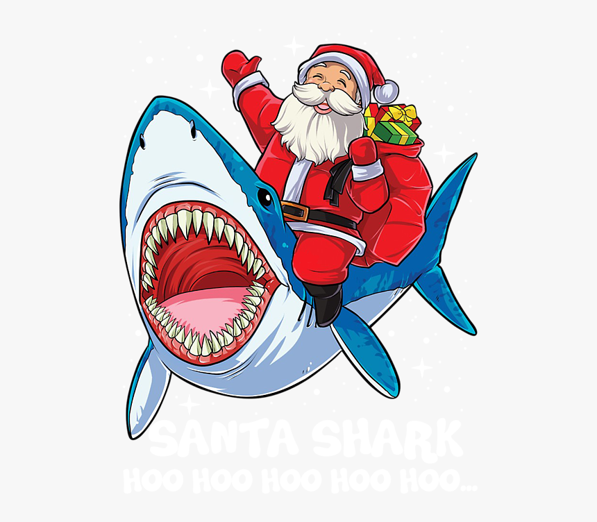 Santa Clause And Shark, HD Png Download , Transparent Png Image - PNGitem