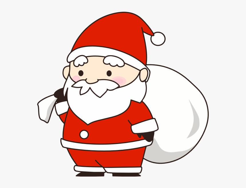 Santa With Bag - Tô Màu Ông Già Noel, HD Png Download , Transparent Png ...