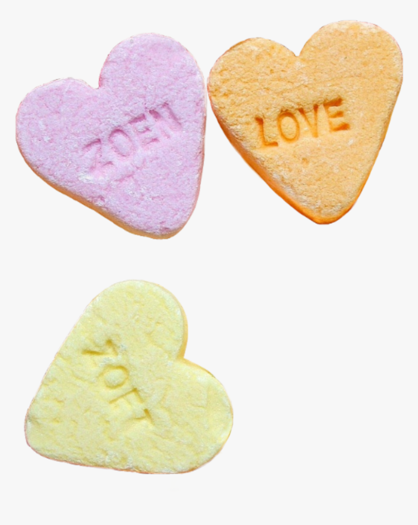 Hearts Candy Candyhearts Love Three Cutout Sweets Food - Heart, HD Png ...