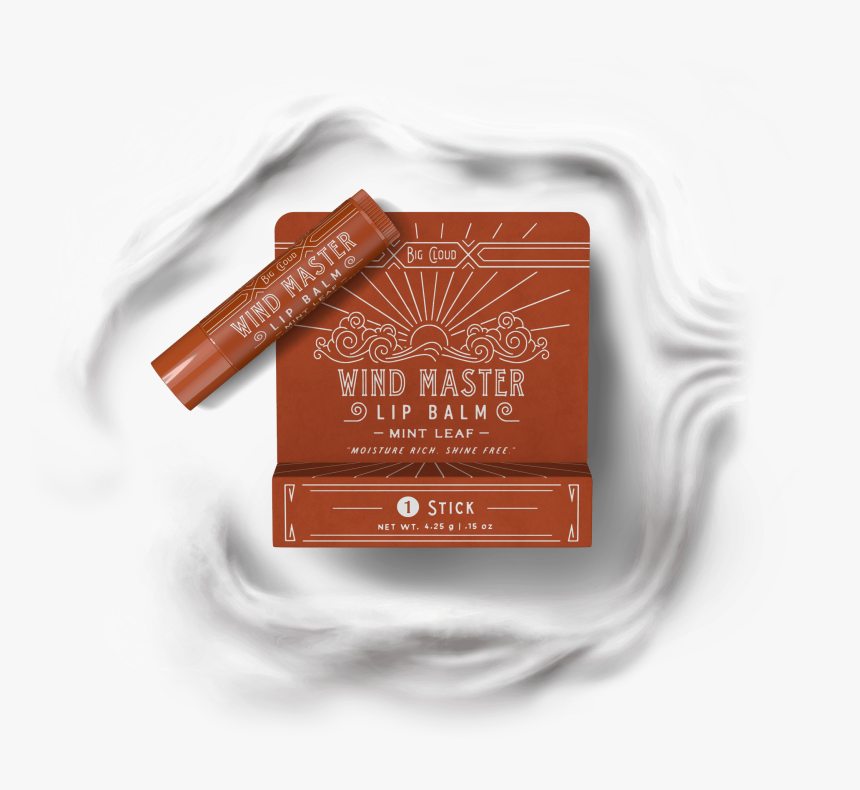 Big Cloud Wind Master Mint Leaf Lip Balm - Lip Gloss, HD Png Download ...