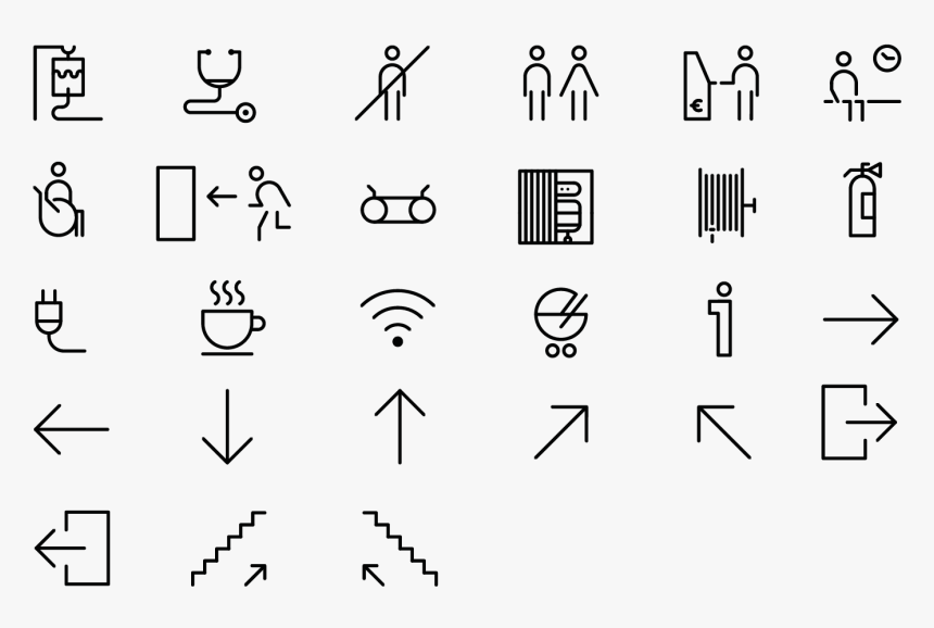 Modern Wayfinding Symbols, HD Png Download , Transparent Png Image ...