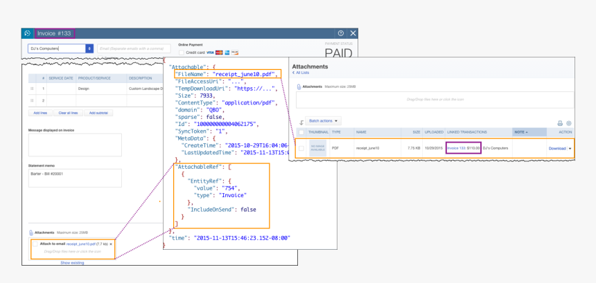 File Attachment Id Receipt Api, HD Png Download , Transparent Png Image ...