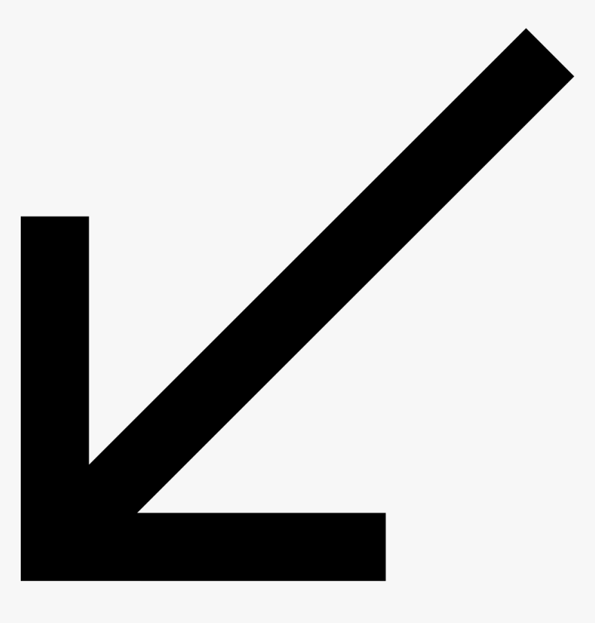 Arrow Pointing South West, HD Png Download , Transparent Png Image ...