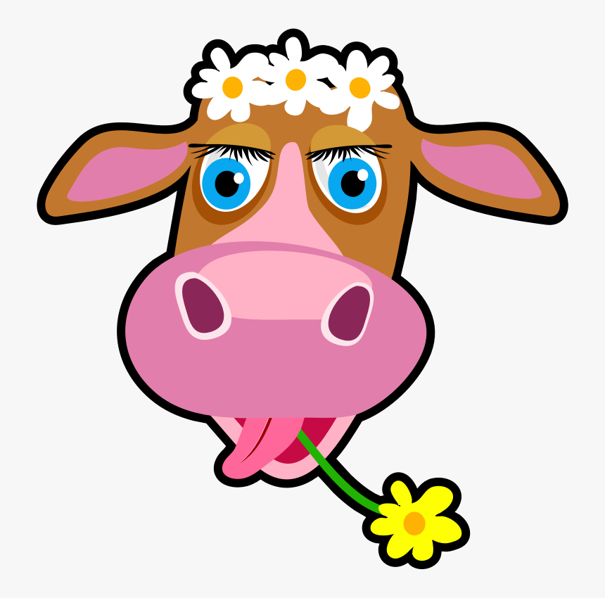 Daisy The Cow - Cartoon Clipart Cow Face, HD Png Download , Transparent ...