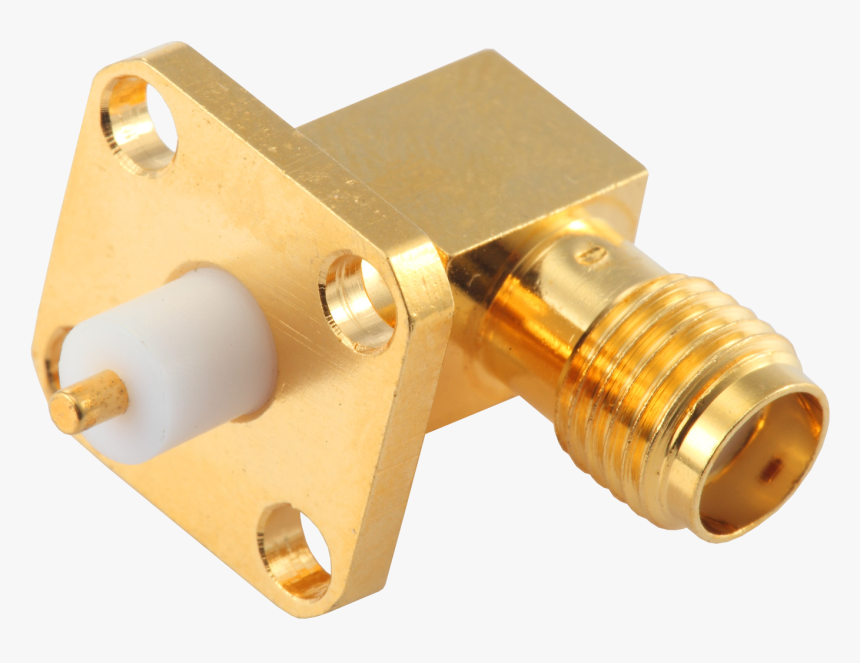 Sma Female Right Angle Four-hole Flange Connector Round - Sma Right ...