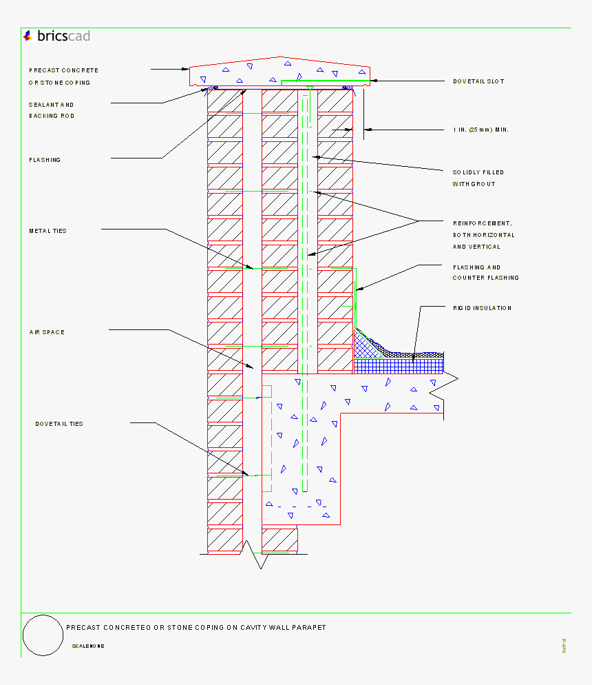 Precast Concrete Or Stone Coping On Cavity Wall Parapet - Stone Coping ...