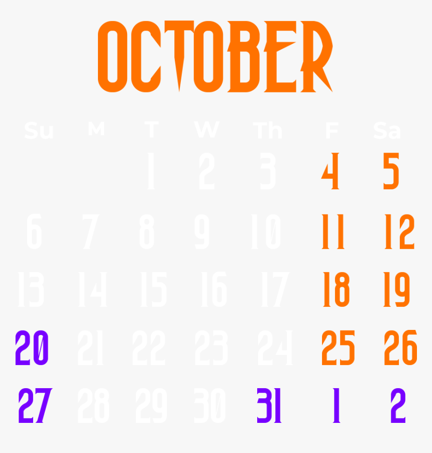 Octcalendar - Colorfulness, HD Png Download , Transparent Png Image ...