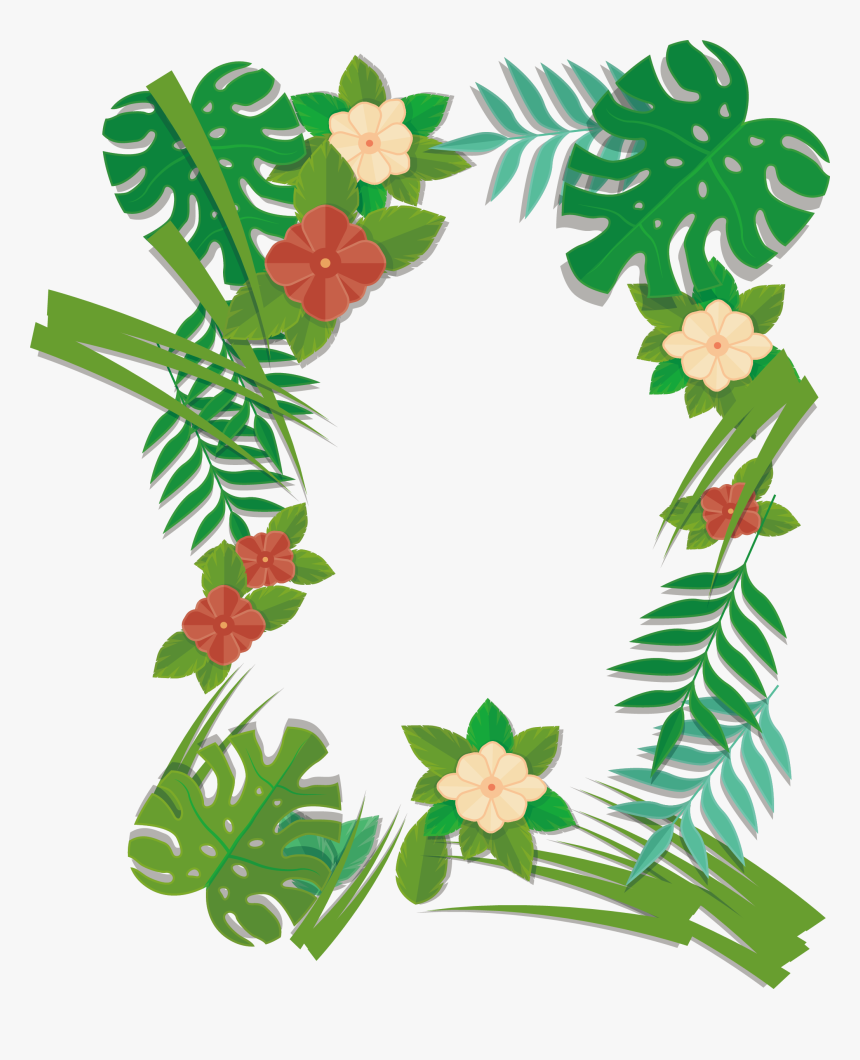 Tropical Border Png - Summer Border Png, Transparent Png , Transparent ...