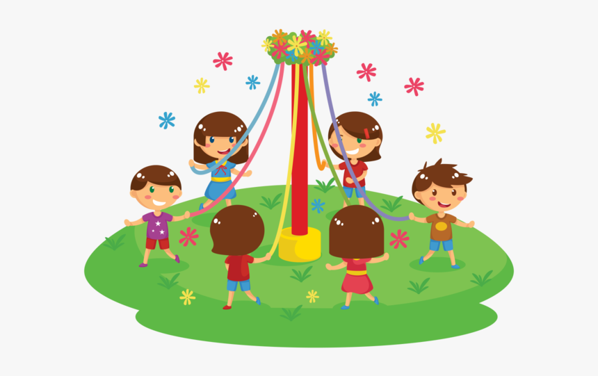 Maypole Free Vector Illustration - May Pole Clipart, HD Png Download ...