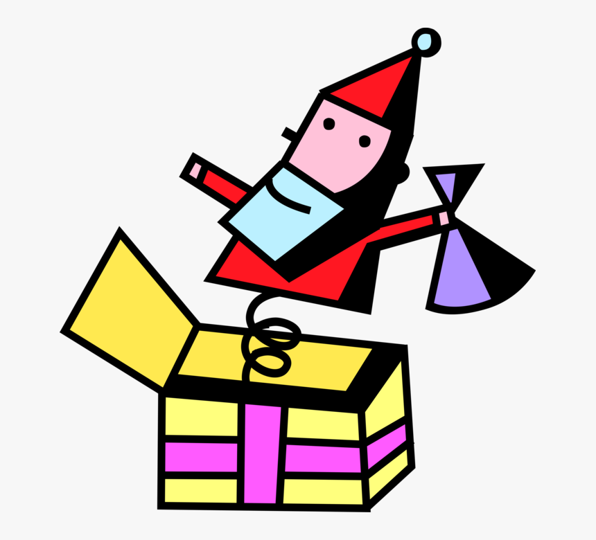 Vector Illustration Of Jack In The Box Children S Toy, HD Png Download ...