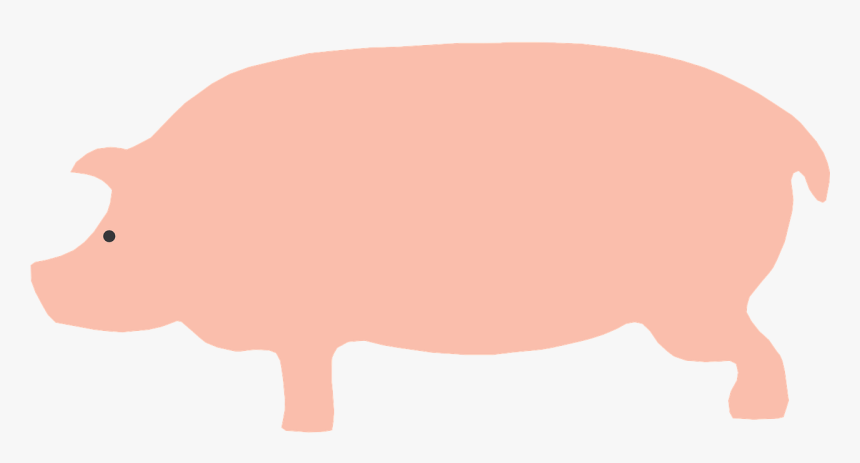 Domestic-pig - Cartoon Pig Side View, HD Png Download , Transparent Png ...