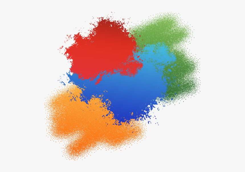 Colorful Spray Splash Splatter - Transparent Colour Spray Png, Png ...