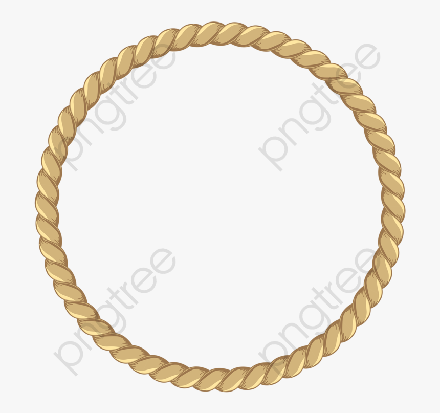 Circle Rope Png - Golden Chain Round Png, Transparent Png , Transparent ...